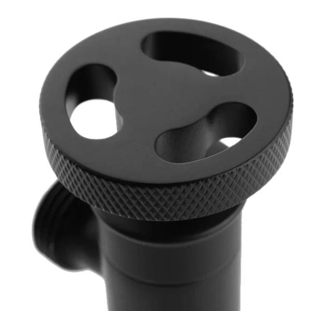 Black Wall Mounted Angled Isolation Valve Round 1/2