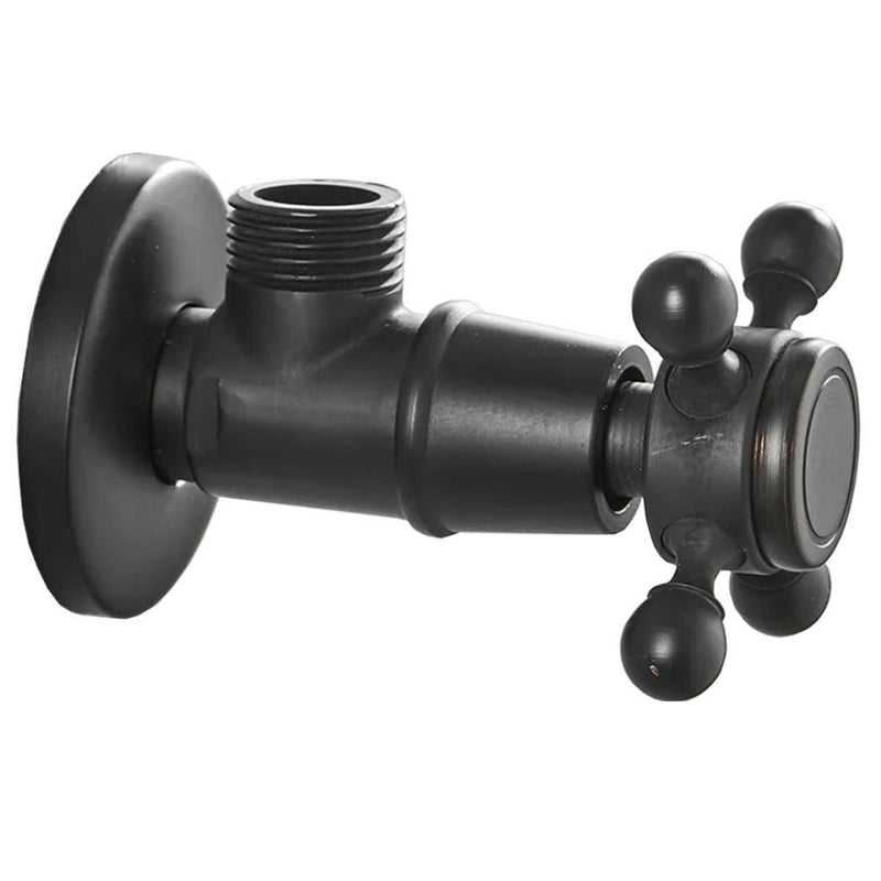 Black Wall Service Angled Isolation Valve Cross Head 1/2