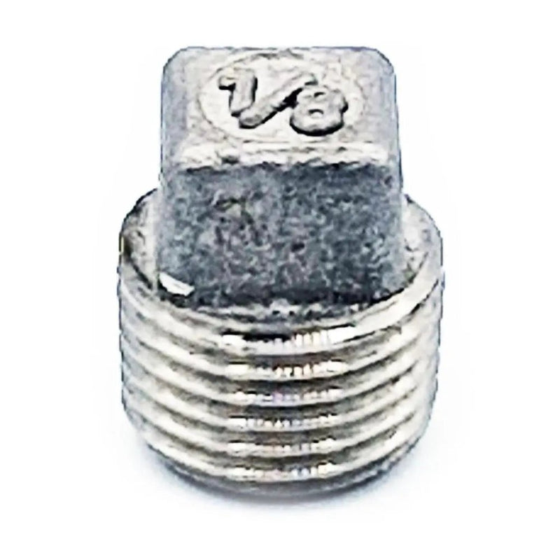 Threaded BSP Male Square Head Plug 316 Stainless Steel